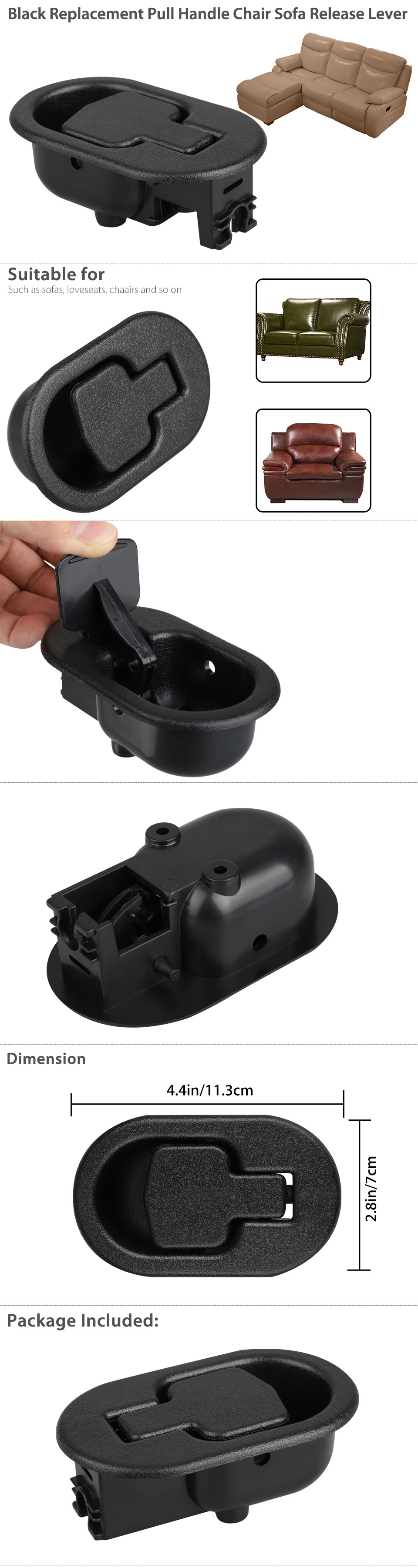 Universal Recliner Replacement Pull Handle Chair Sofa Couch Release ...